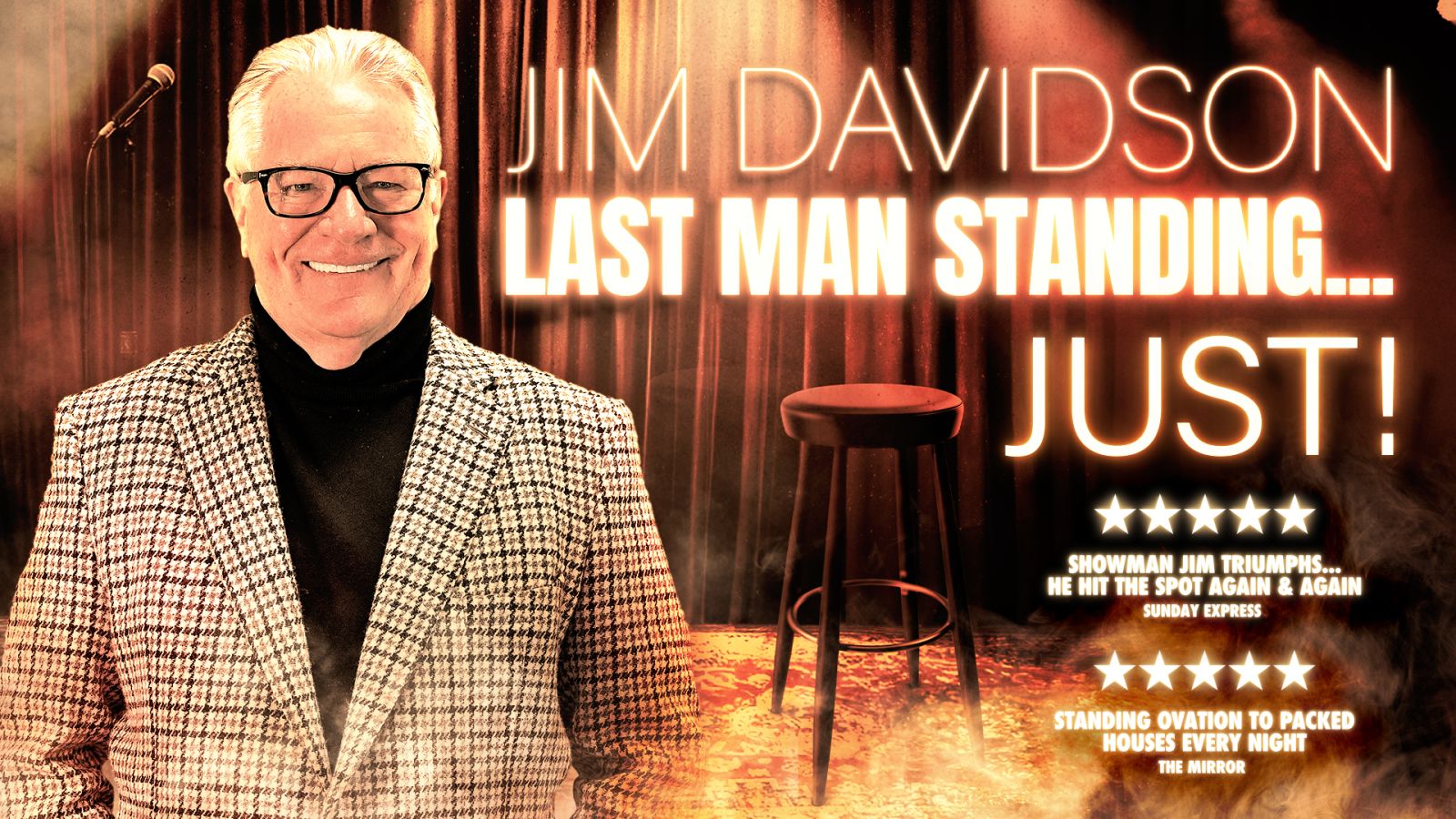 Jim Davidson - Last Man Standing... Just! | What's On | Worcester Theatres